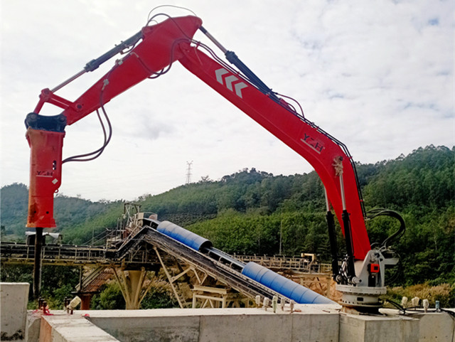 Fixed Type Pedestal Boom Rockbreaker For Gyratory Crusher Mouth Of ...