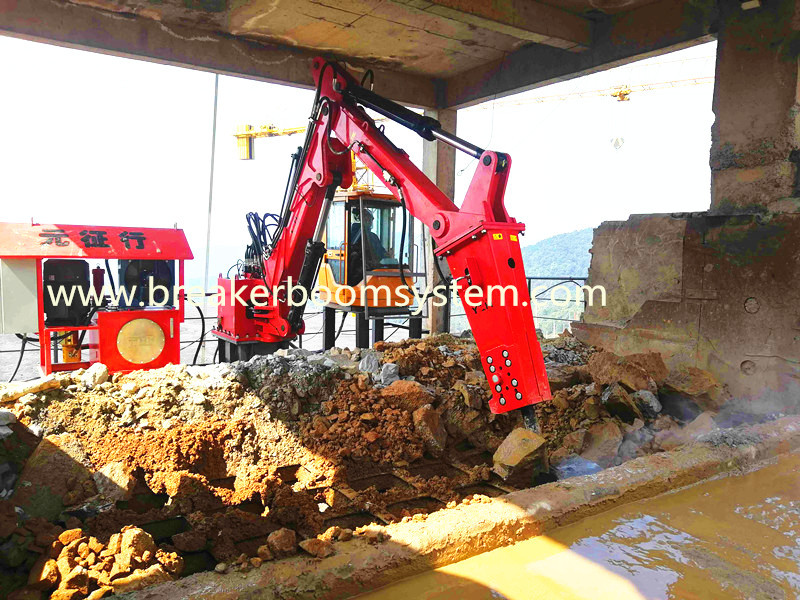 Stationary Pedestal Boom Mounted Rock Breaker System - Buy Pedestal ...